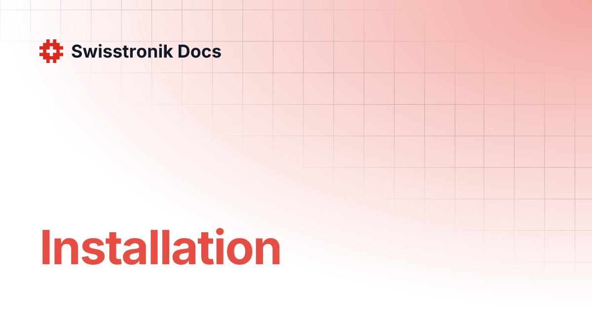 Installation | Swisstronik Docs