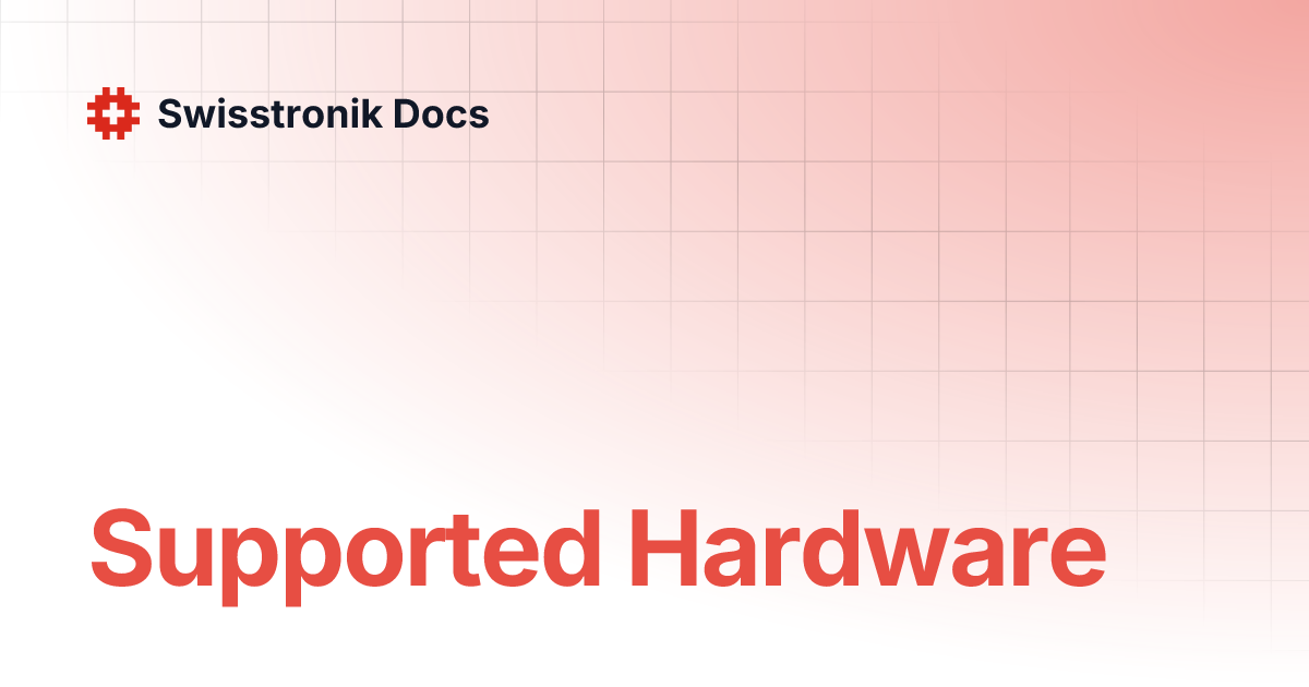 Supported Hardware | Swisstronik Docs